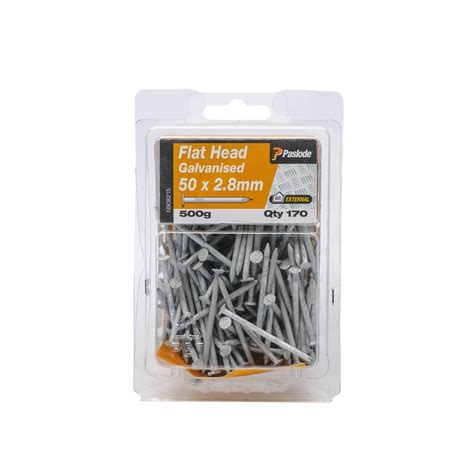 Paslode 50 X 28mm 500g Flat Head Galvanised Nails 170 Pack
