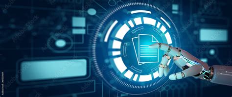 document management system dms ai robot hand on document internet