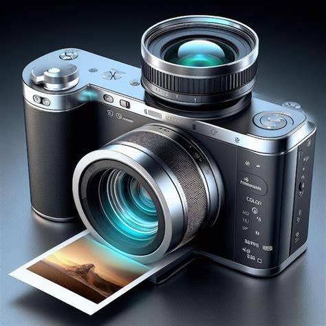 Premium Photo | The integrated image of camera and printer
