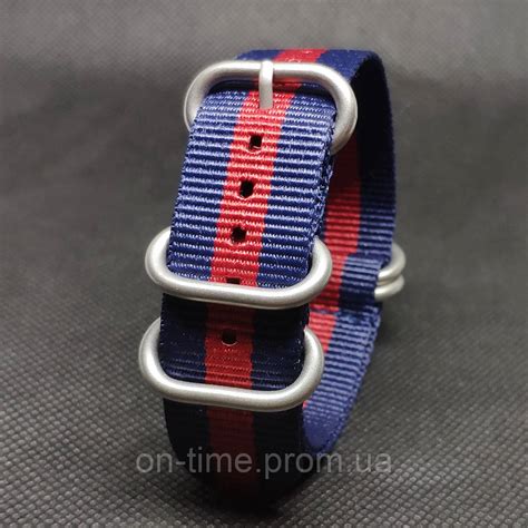 18 20 22 24 Мм Nato Zulu Haiti Красный, Синий Ремешок для Часов ЗУЛУ ...