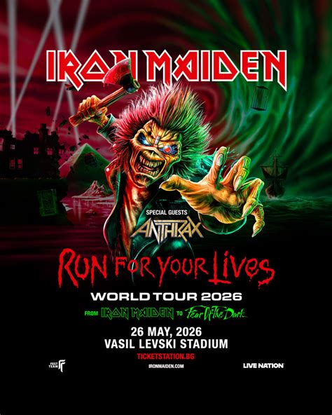 Iron Maiden се завръщат за голям концерт на стадион „Васил Левски“ през