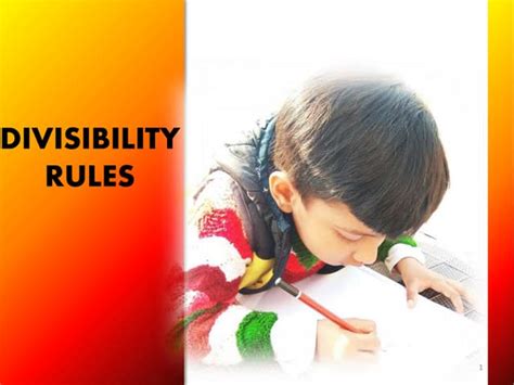 Divisibility Rules Tests Pptx