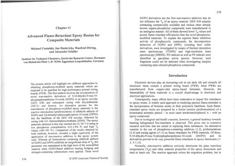 Pdf Advanced Flame Retardant Epoxy Resins For Composite Materials