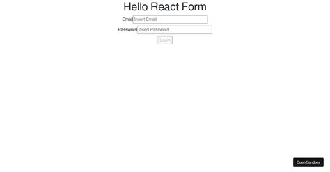 react form login codesandbox