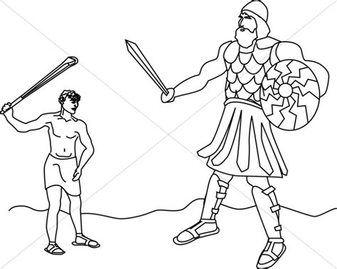David And Goliath Clip Art
