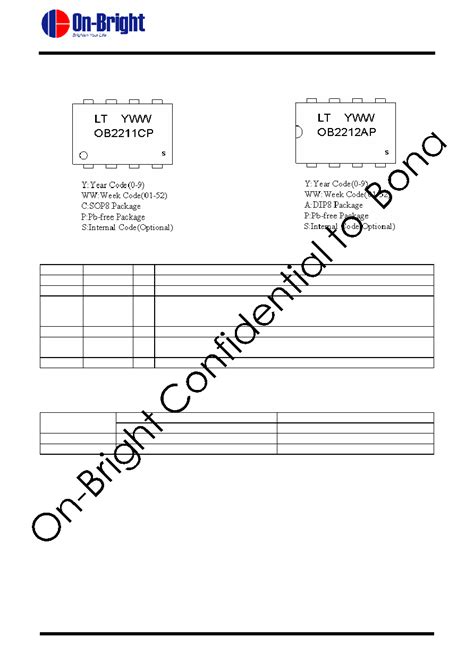 OB AP Datasheet Pages ETC Primary Side Regulation PWM Power Switch