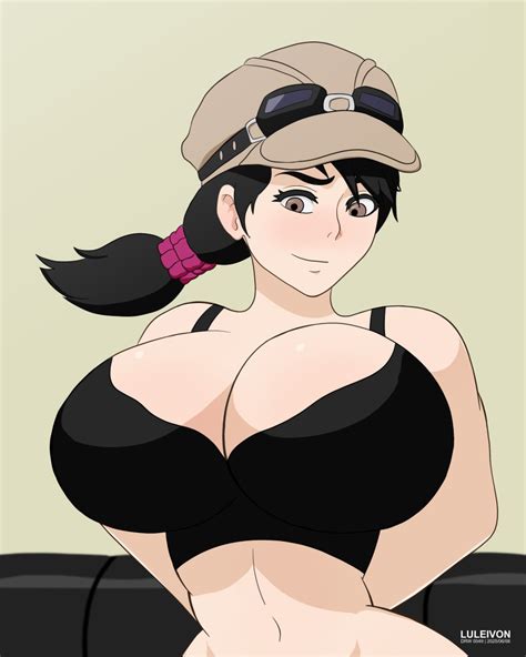 Rule 34 1female Before Sex Big Breasts Bleach Blush Bra Breasts Couch Female Goggles Hat Ikumi
