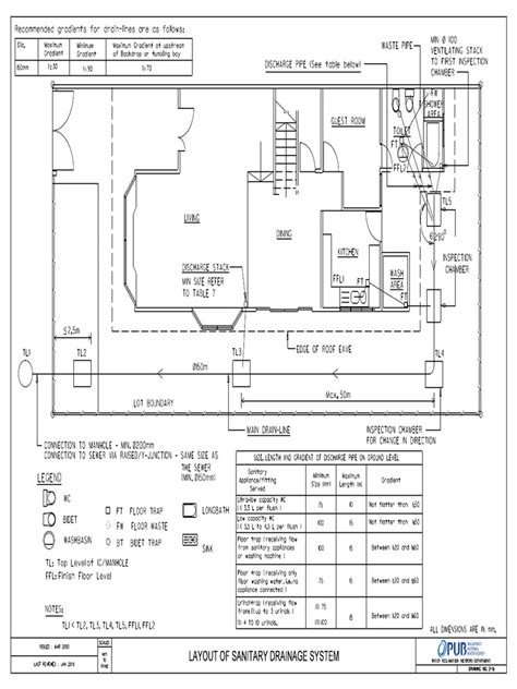 Drawing No 3 1b Layout Of Sanitary Drainage System Pdf