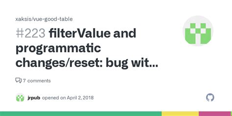 FilterValue And Programmatic Changes Reset Bug With Dropdown Filters Issue Xaksis Vue