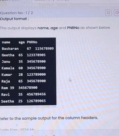 Question No Output Format The Output StudyX