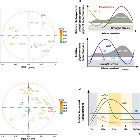 A Bioplot Showing Multivariate Analysis Of The Seasonal And B Diurnal