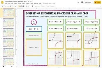 Inverses Of Exponential Functions Activity For Google Slides Distance Learning