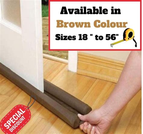 Door Draft And Dust Stopper Brown Colour 18 56 Inches Door Air Stopper Door Insect Protector