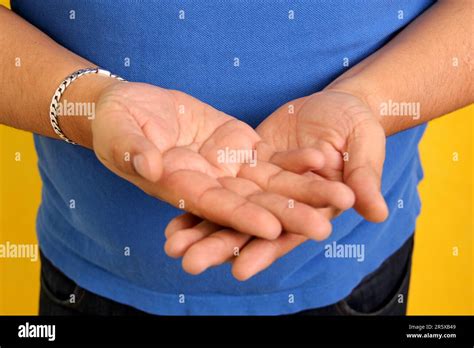 Hands Of A Latino Man Makes Sign Language Expression And Gesture