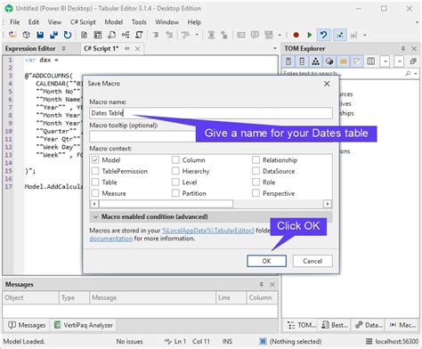 Create Dates Table Template In Tabular Editor And Add To Any Power Bi