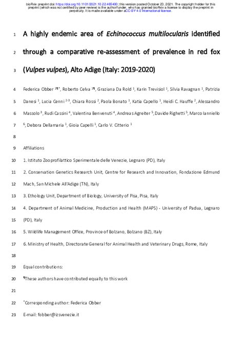 Pdf A Highly Endemic Area Of Echinococcus Multilocularis Identified