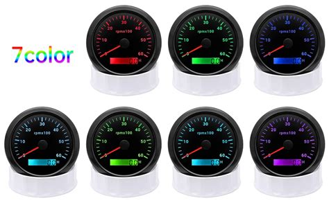 universal 85mm tachometer rpm meter for car boats 4000rpm with led 7
