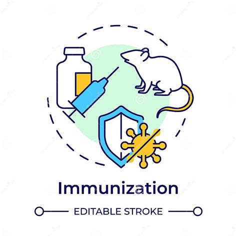 Immunization Multi Color Concept Icon Stock Illustration Illustration Of Research Antigen