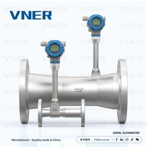 Ss304316 Flanged Swirl Flowmeter Ce Sil Approved Multiple Digital