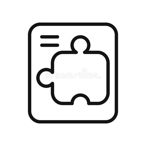 Puzzle Quest Icon Black And White Illustration Stock Vector Illustration Of Solution Tracking