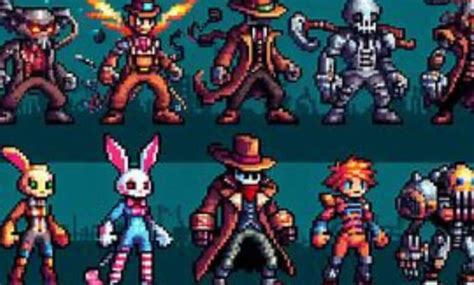 Create 2d Pixel Sprite Sheet Character Pixel Art Sprite Sheet
