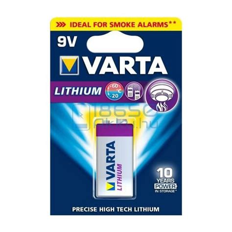 Varta Lithium 6f22 La522 9v Extra Tartós Lítium Elem 4 1