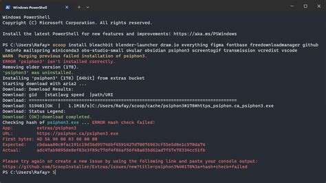 Psiphon3178 Hash Check Failed · Issue 10801 · Scoopinstallerextras · Github