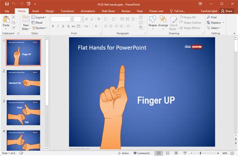 free hand gestures powerpoint template
