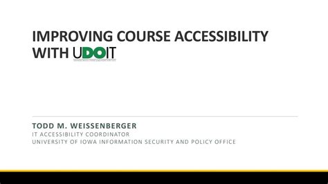 Improving Course Accessibility With - ppt download
