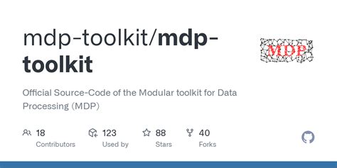 GitHub Mdp Toolkit Mdp Toolkit Official Source Code Of The Modular Toolkit For Data