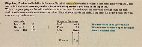Solved 10 Points 15 Minutes Each Line In The Input File