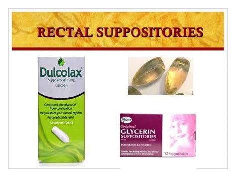 Suppositories And Inserts Suppositories Solid Dosage Forms