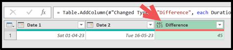 Get Date Difference In Power Query