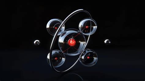 Premium Photo 3d Rendering Of A Glowing Atom The Atom Has A Red