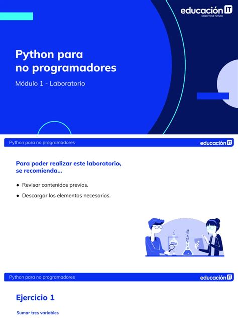 Python Para No Programadores Laboratorio 1 Pdf