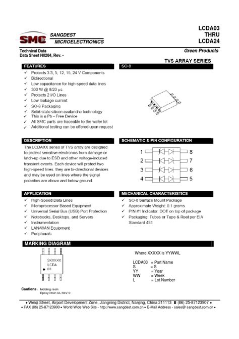 Lcda03 Datasheet So Series Smc