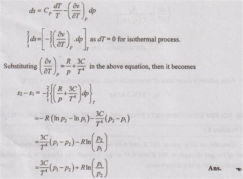 solved problems on thermodynamic relations