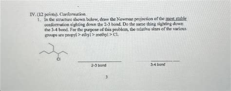 Solved Iv 12 Points Conformation 1 In The Structure