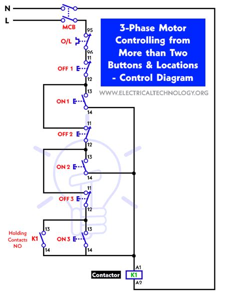 How To Control A 3 Phase Motor From Multiple Places