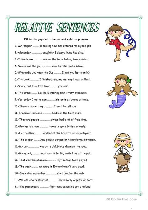 Relative Clauses English Esl Worksheets For Distance Learning And