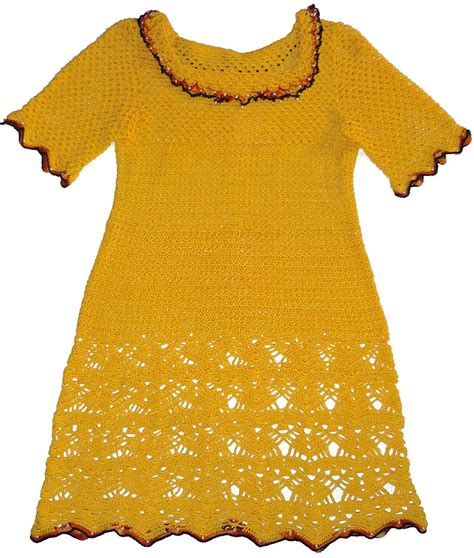 Tejidos Carmesí Vestido Tejido A Crochet En Hilo Cisne Pescadora