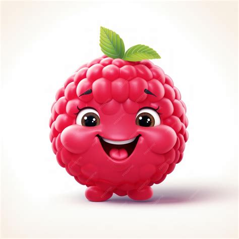 Premium Ai Image Happy Raspberry Cartoon Mascot