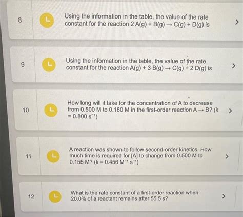 solved using the information in the table the value of the