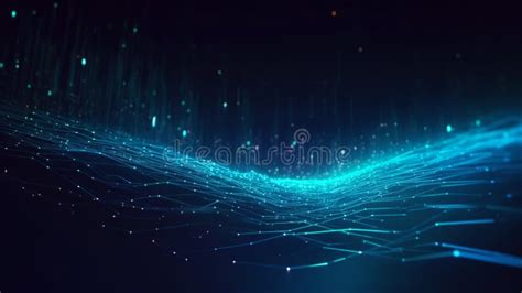 virtual network of the artificial intelligence learning algorithm stock illustration