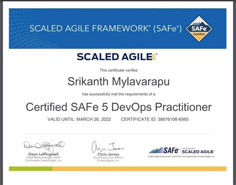 Srikanth M On Linkedin Successful Completed Scaled Agile Certification