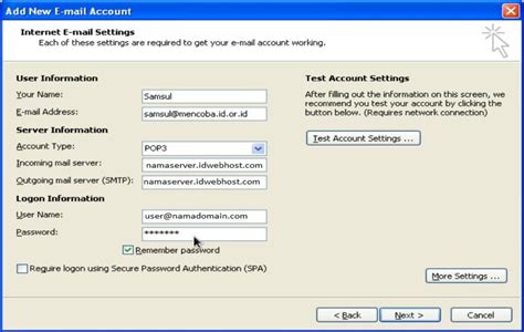 Panduan Setting Email Di MS Outlook