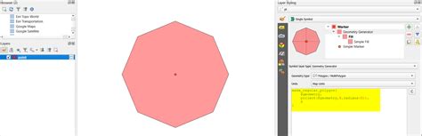 Polygon Making An Octagon Using Qgis Geometry Generator Geographic