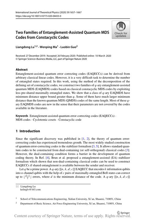 Two Families Of Entanglement Assisted Quantum Mds Codes From