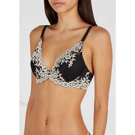 Wacoal Embrace Lace Black Plunge Bra Editorialist