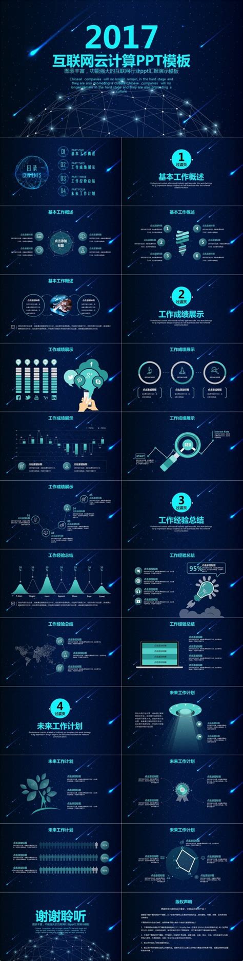 Internet Cloud Computing Big Data Concept Technology Ppt Template PowerPoint PPTX Template